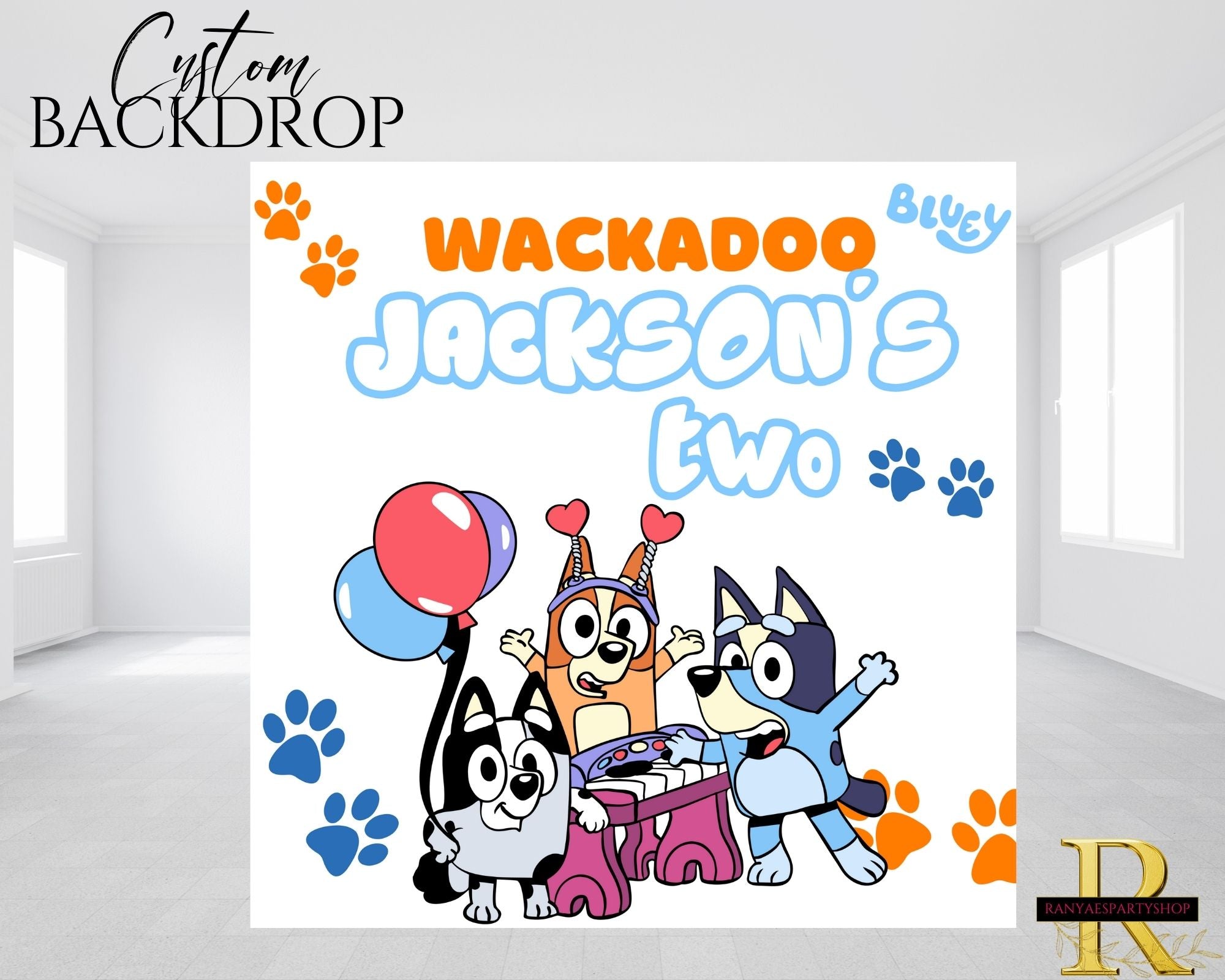 Bluey Backdrop | Bluey Birthday Banner | Bluey Birthday Backdrop | Blu ...