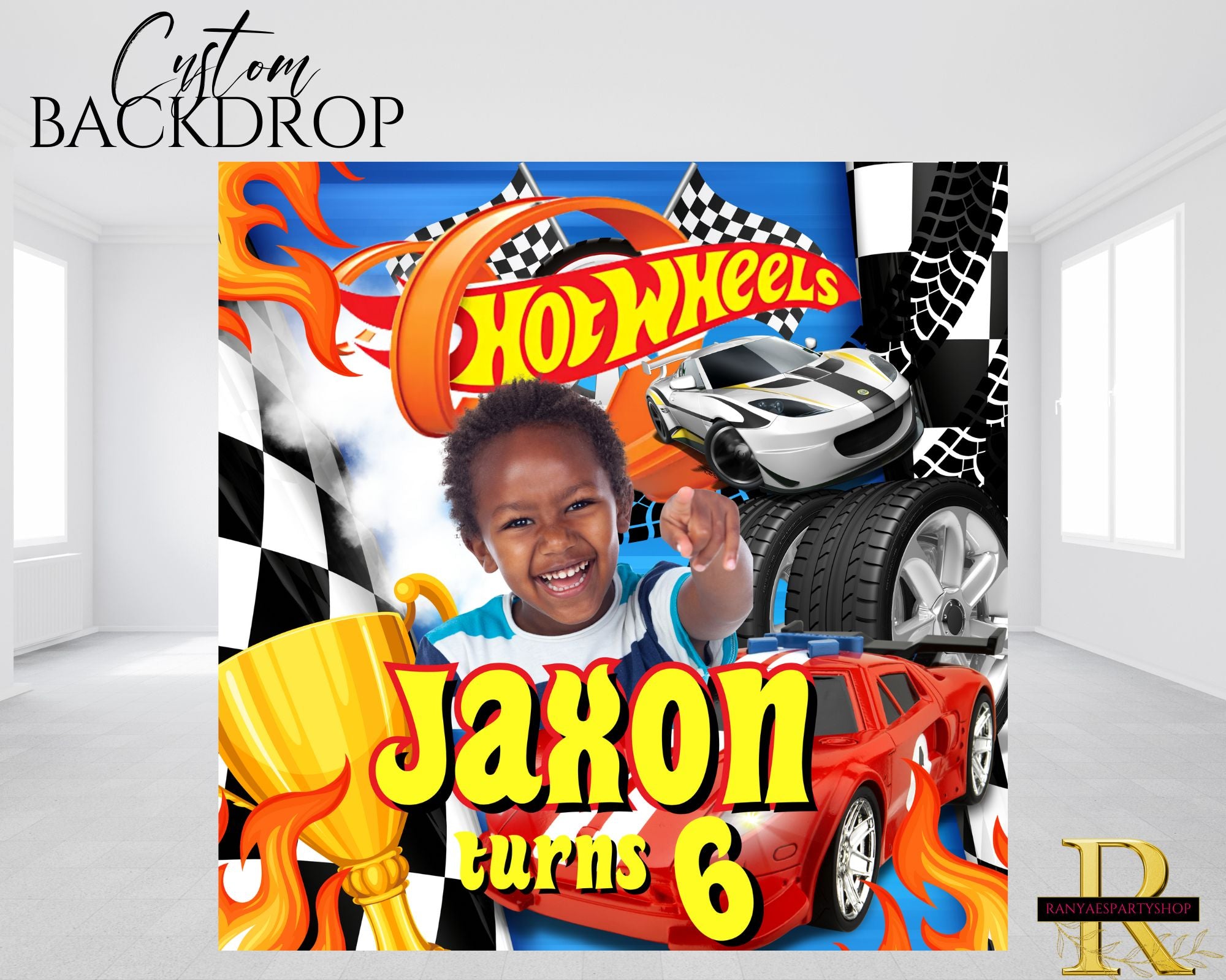 Hot Wheels Backdrop | Hot Wheels Banner | Birthday Backdrop | Hot Whee ...