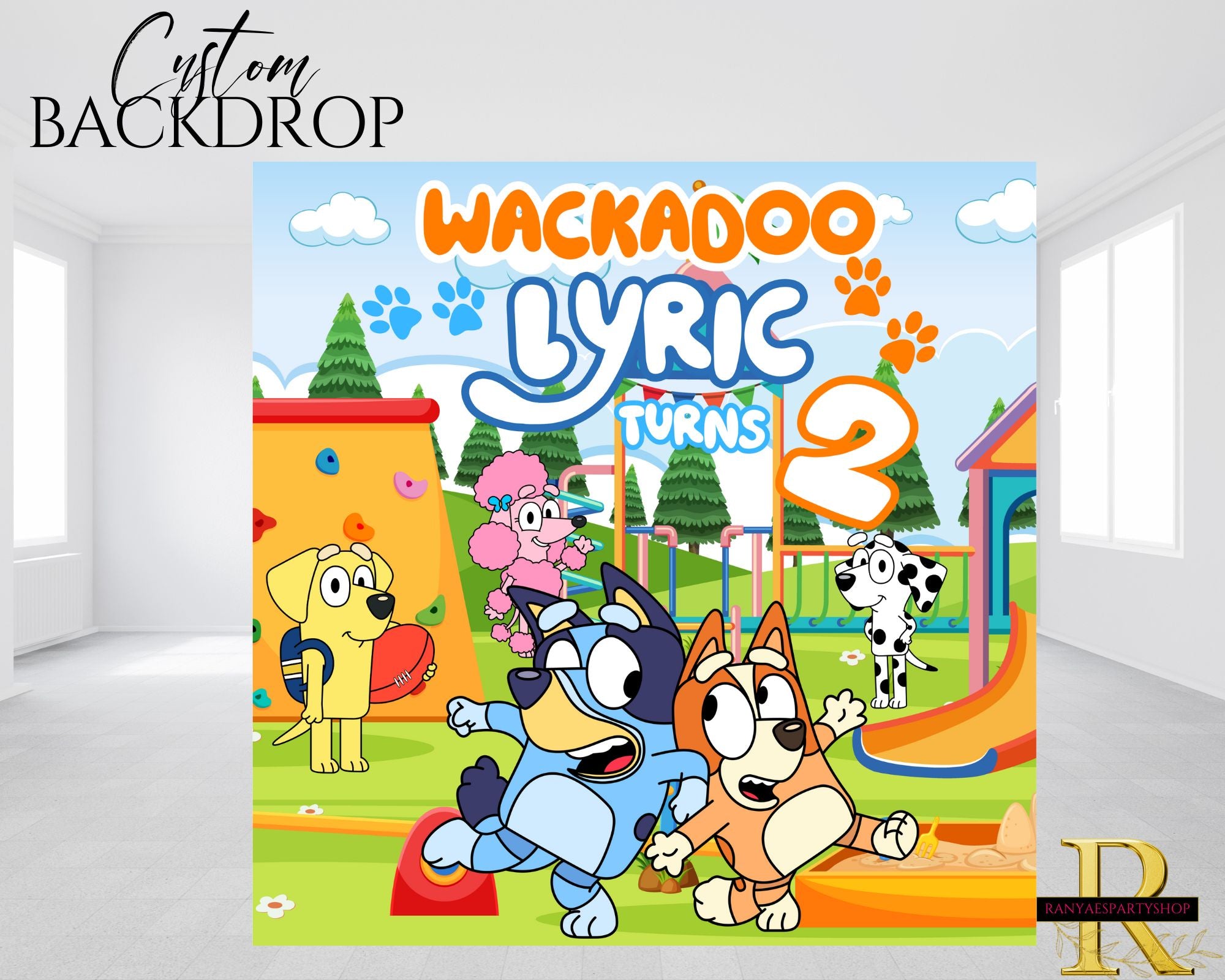 Bluey Backdrop | Bluey Birthday Banner | Bluey Birthday Backdrop | Blu ...