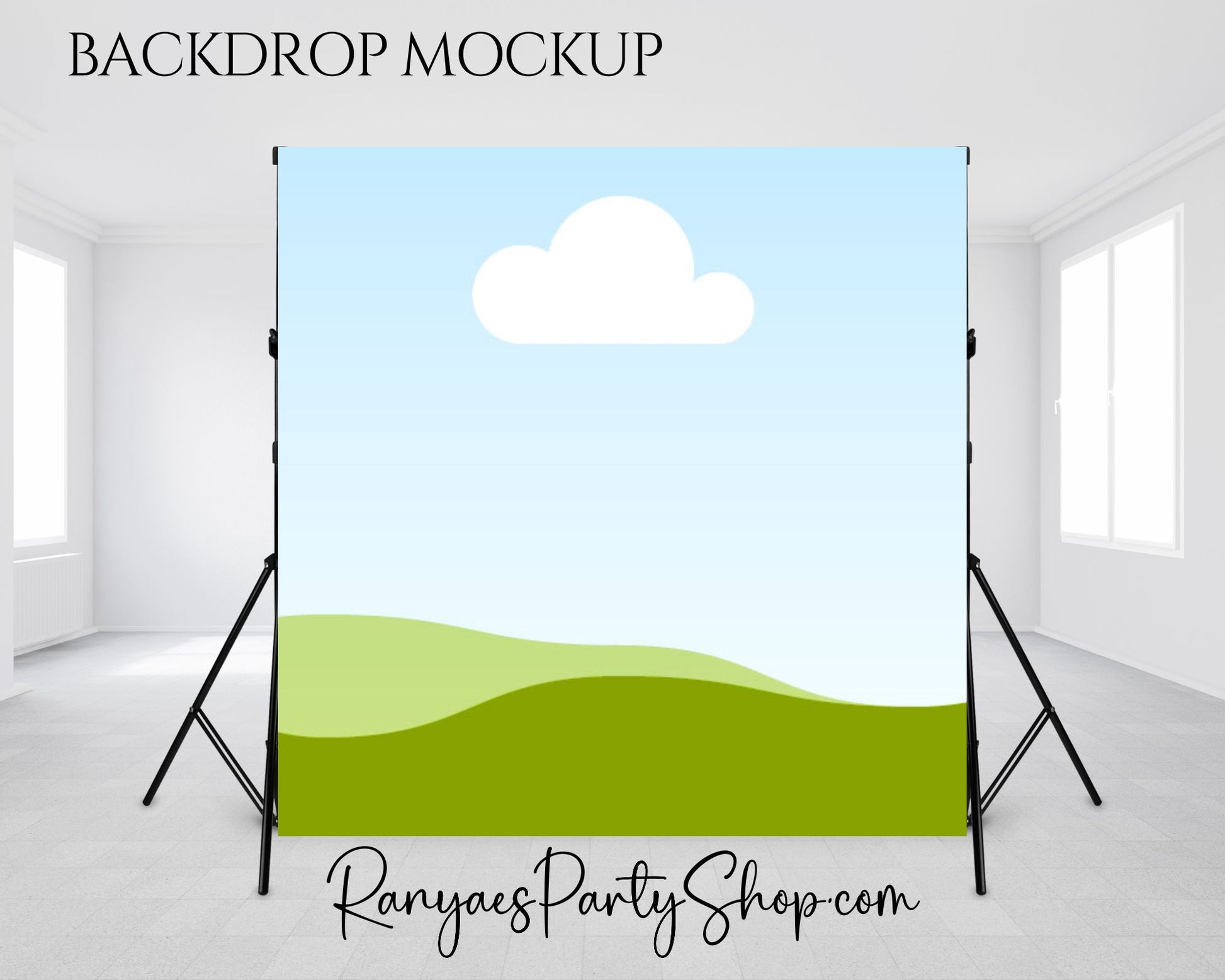 Backdrop Mockup Template | Create Your Own Backdrop Mockups | Blank Mo ...