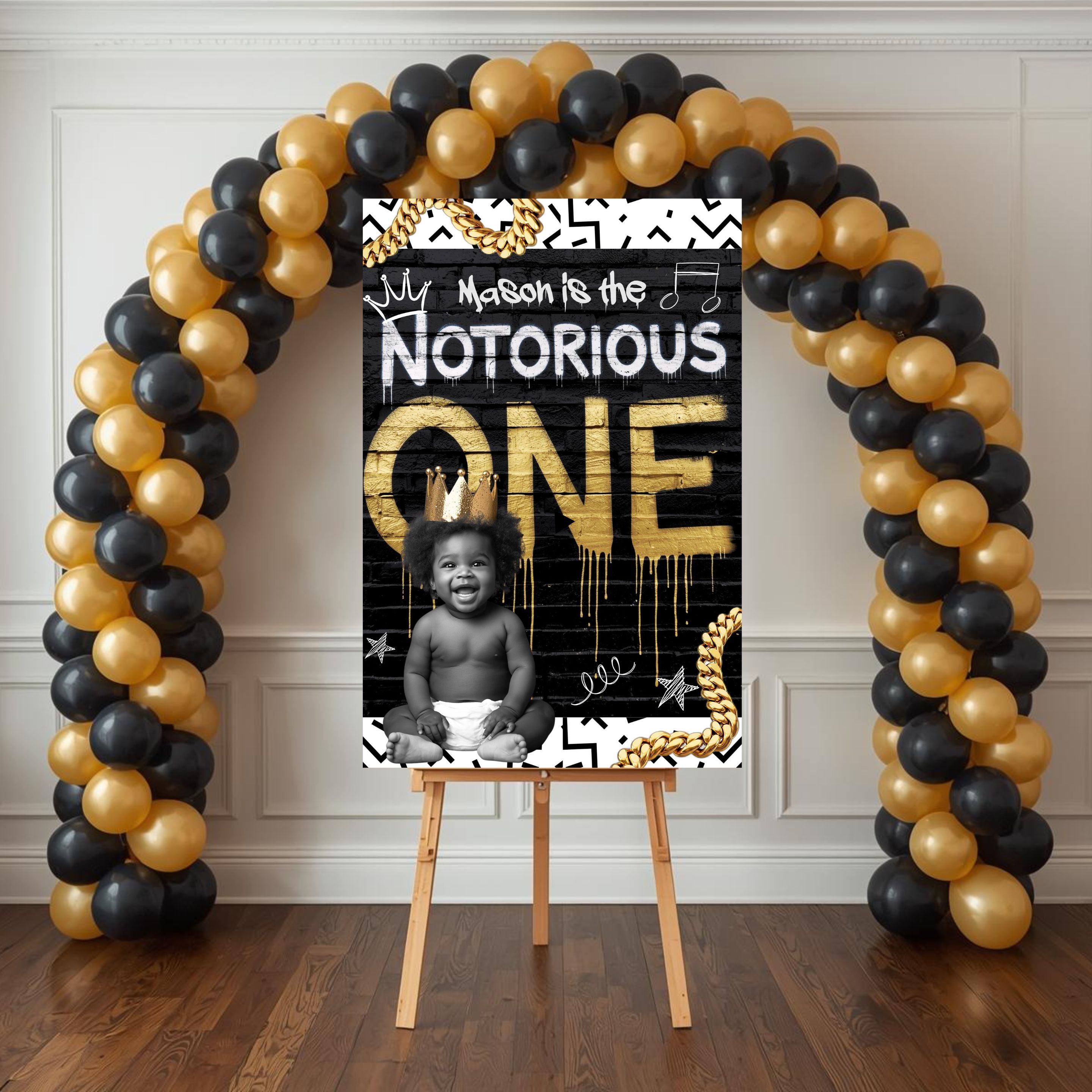 The Notorious BIG ONE Party Sign | Digital Party Sign | Welcome Party ...